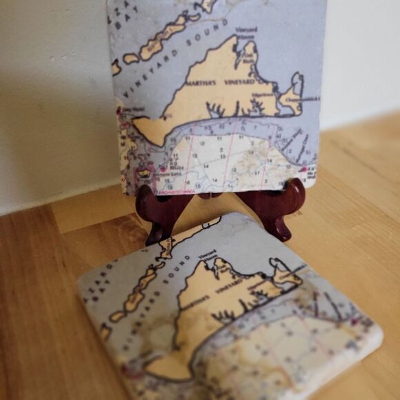 Accents | Screencraft Tileworks 2 Coasters Marthas Vineyard Vintage ...